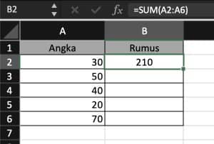 Cara Menggunakan Rumus Total Excel