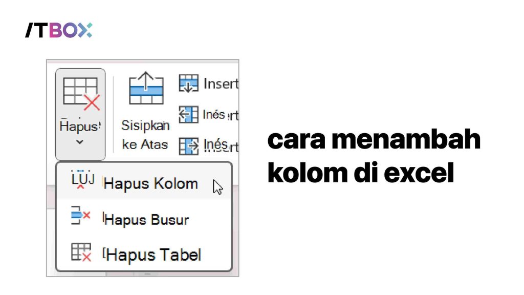 3 Cara Menambah Kolom di Excel dan Mengelola Baris - ITBOX by Course-Net