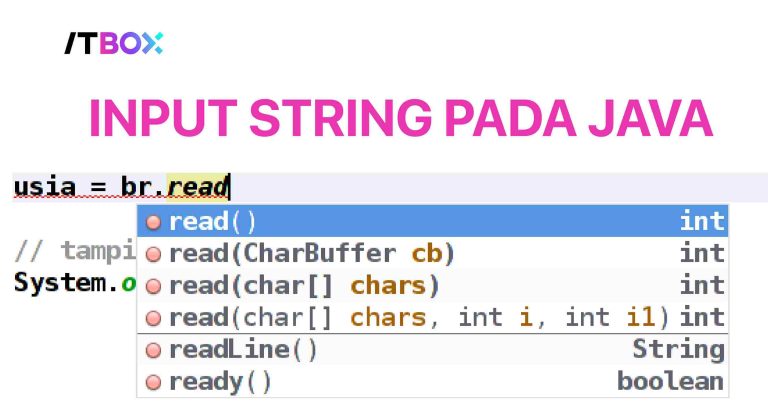 Input dan Output String pada Java: Mengambil Input dan Menampilkan Output String - ITBOX by ...