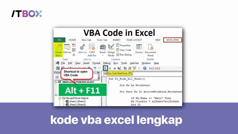 Kumpulan Kode VBA dan Macro untuk Belajar Visual Basic di Excel - ITBOX by Course-Net
