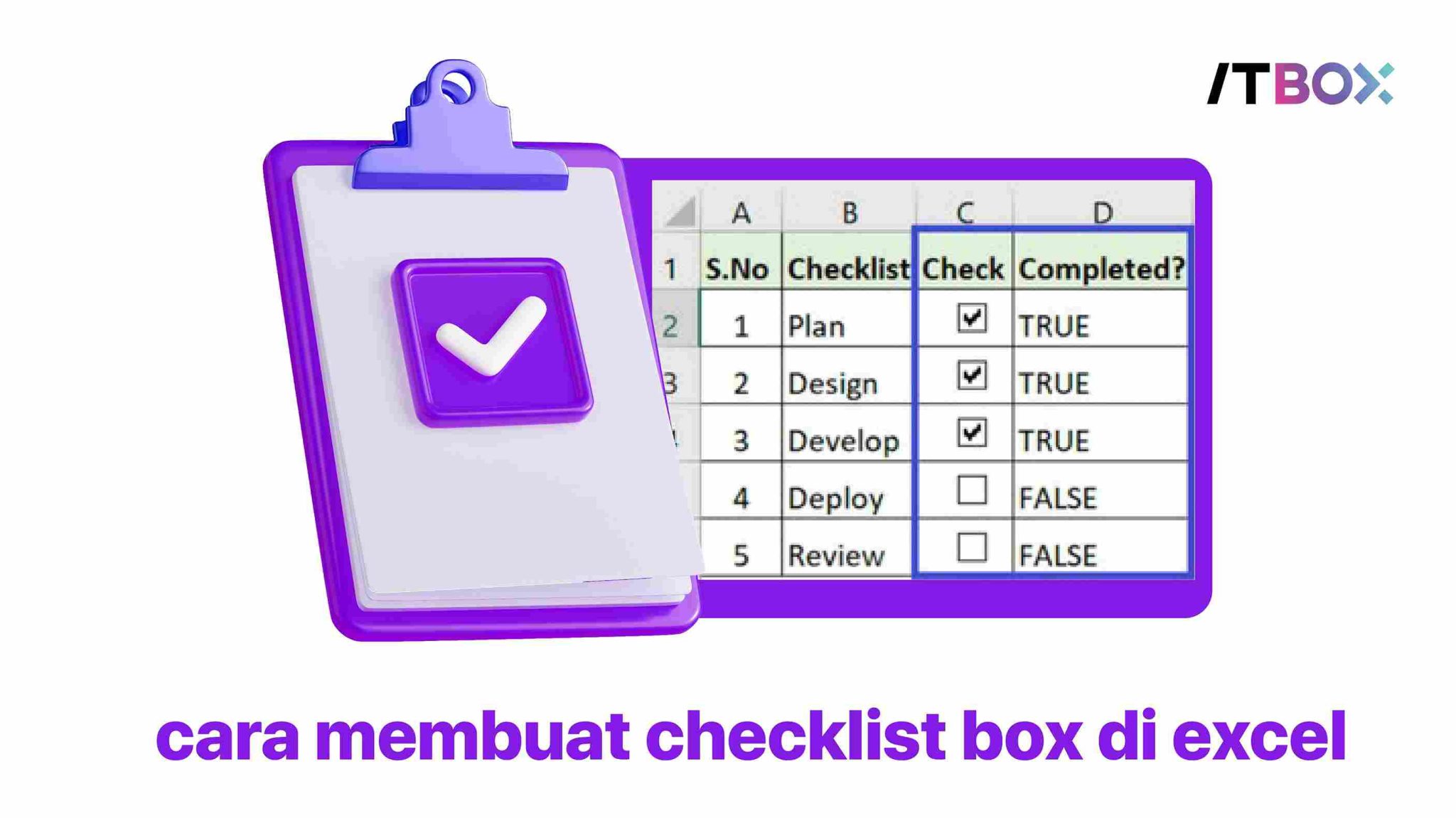 Cara Membuat Check Box dan Ceklis di Excel dengan Mudah - ITBOX by ...